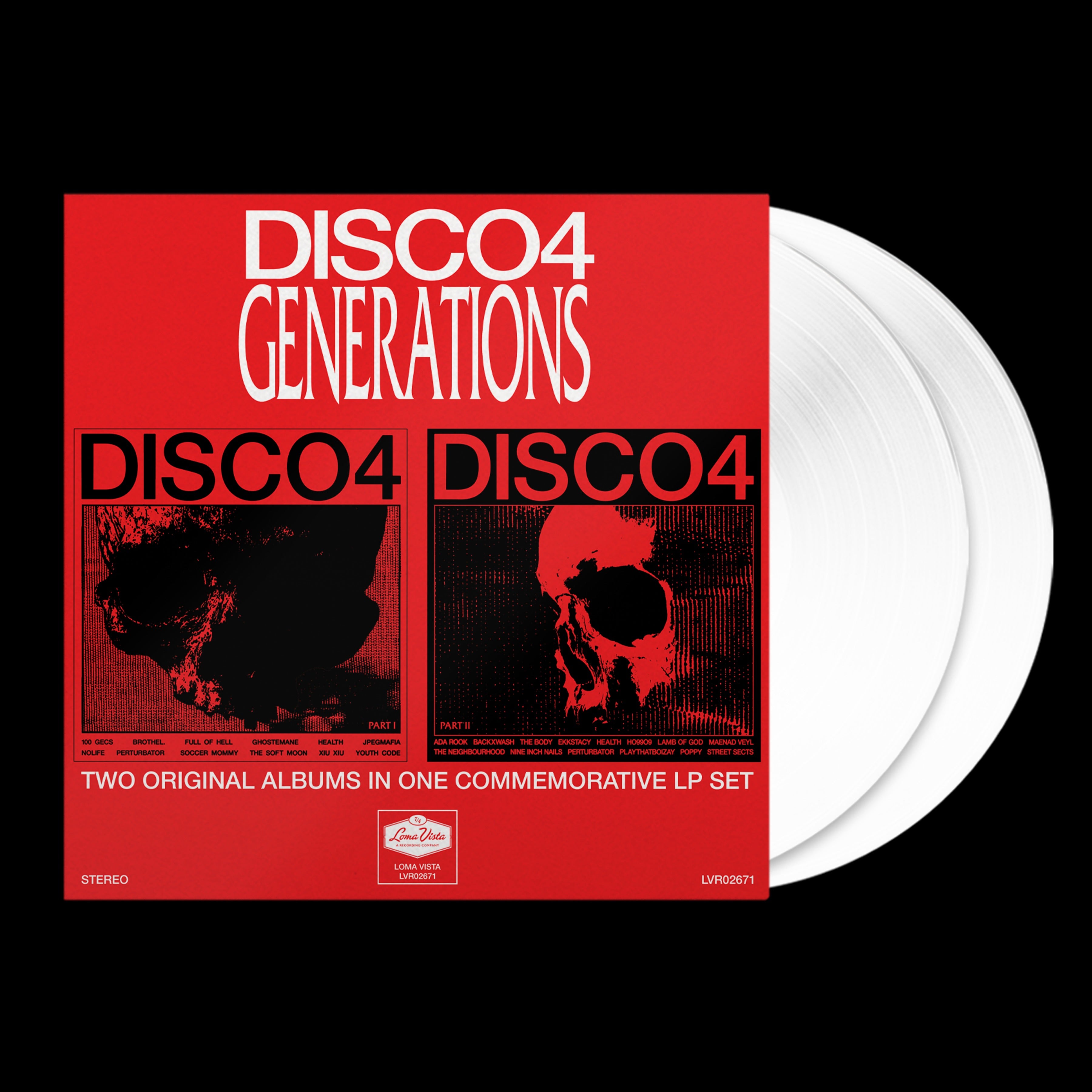 HEALTH - DISCO4: Part I & II 2LP (Generations Edition, White Vinyl, Li